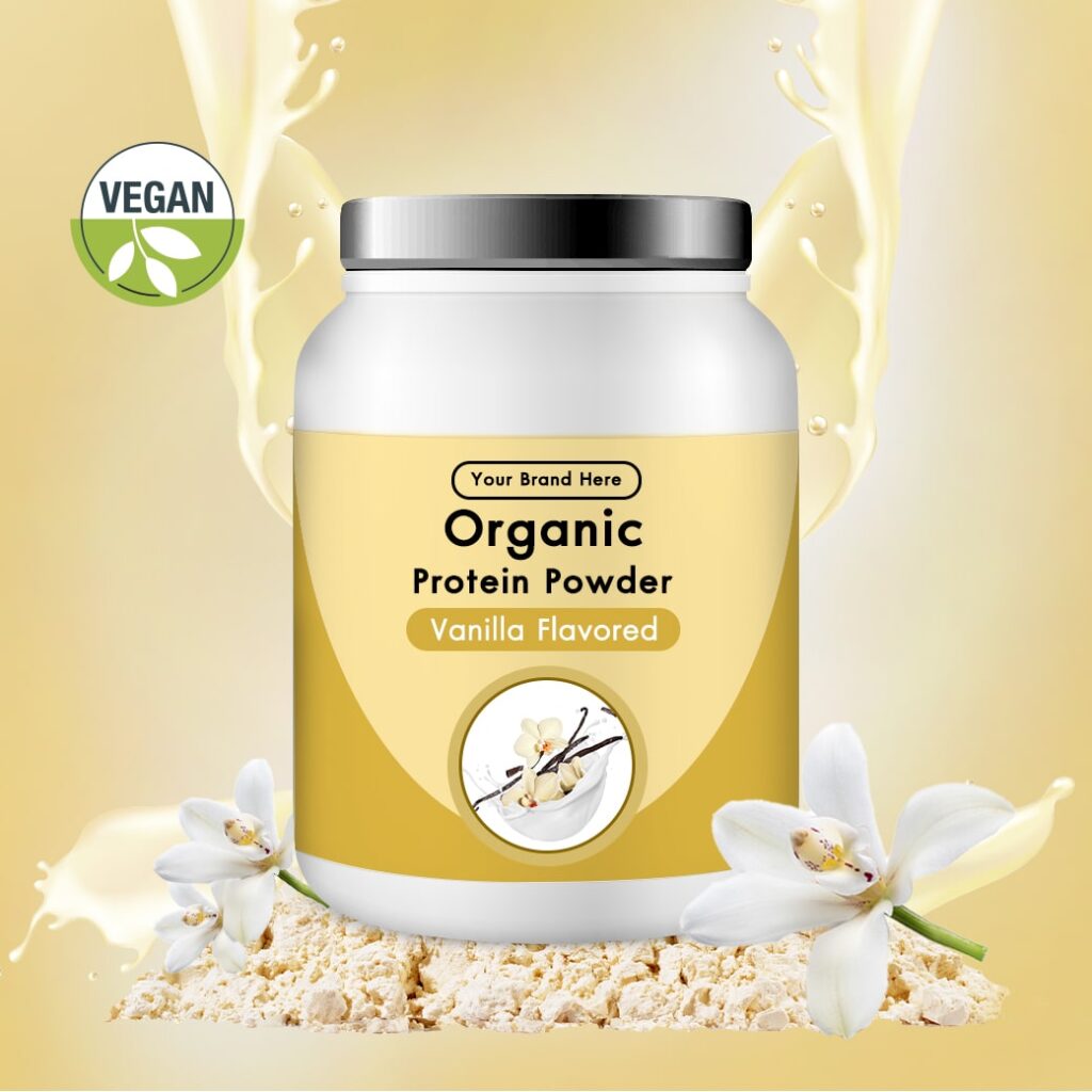 Organic Protein Powder Vanilla Flavored - Private Label & OEM Services